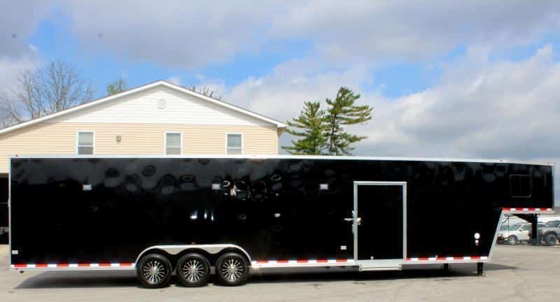 Gooseneck Enclosed Trailer Full Large Bathroom w/Shower 44' 2023 w ...