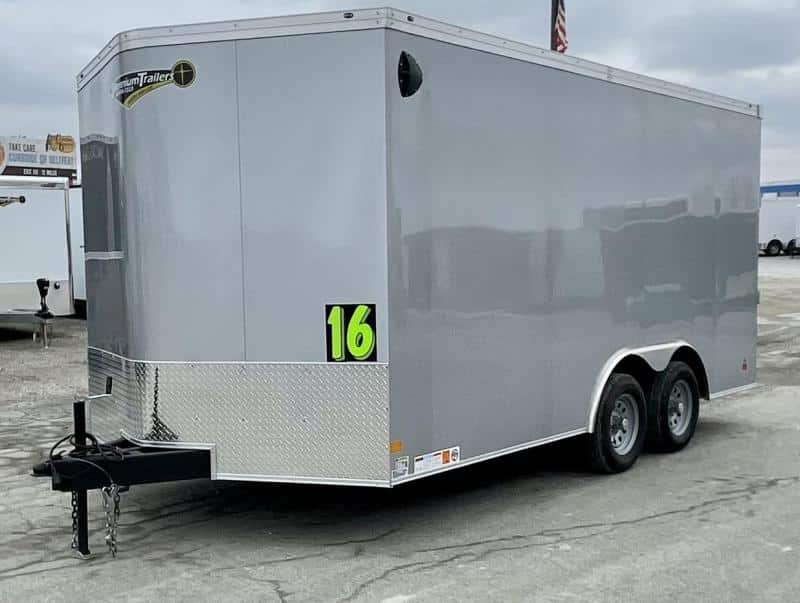 Enclosed Cargo Trailers For Sale 2022 16' Wide Ramp Door 7' Interior ...