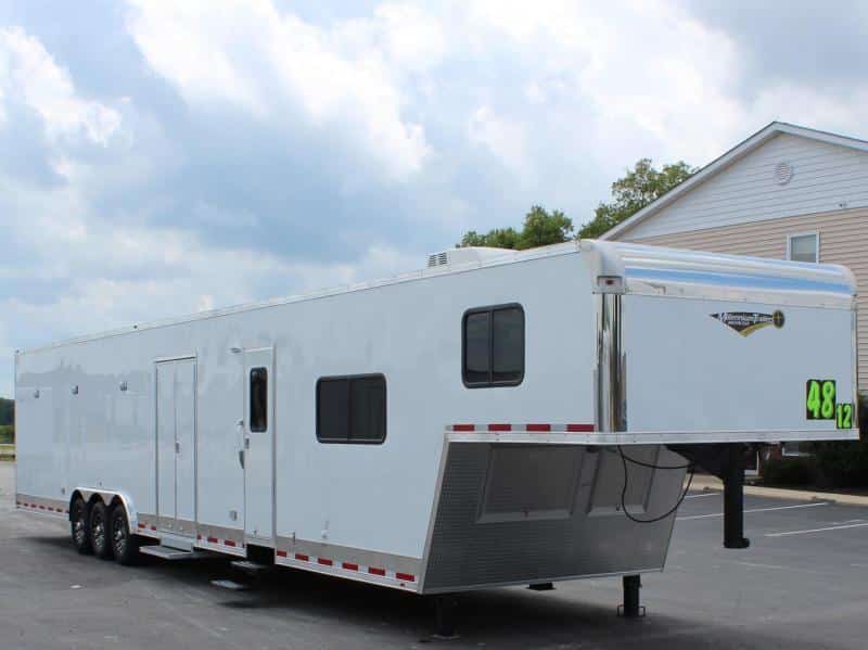 Enclosed Car Trailers with Living Quarters 48' Gooseneck Dragster Pkg ...
