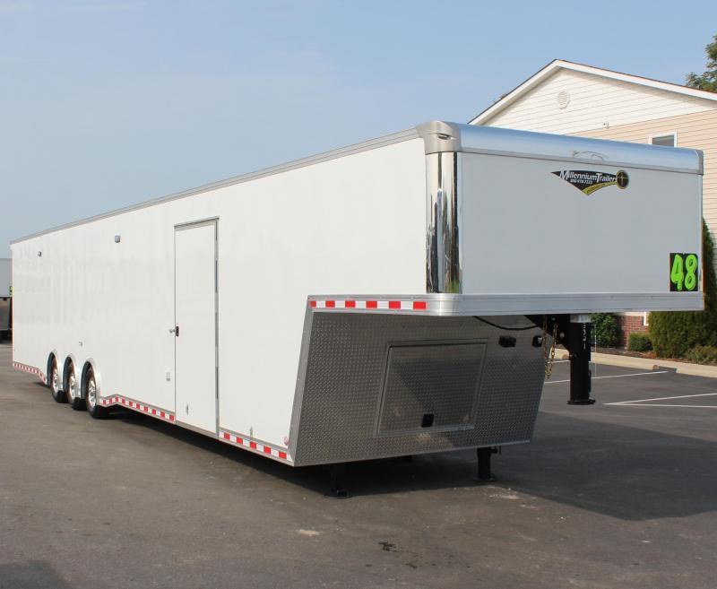 Enclosed Racing Trailer 2023 48' 92in. Wide Ramp Door - Millennium Trailers