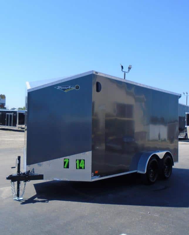 Enclosed Cargo Trailers For Sale 2023 7' x 14' Ramp Door Rear Wing ...
