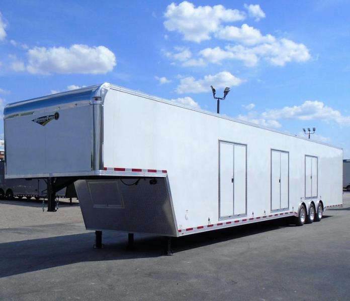 Enclosed Gooseneck Trailer Titled Never Used 53' Ramp Overs 98in. Wide ...
