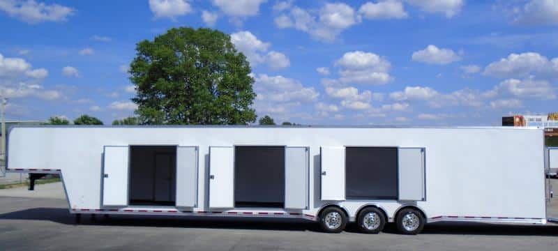 Enclosed Gooseneck Trailer Titled Never Used 53' Ramp Overs 98in. Wide ...