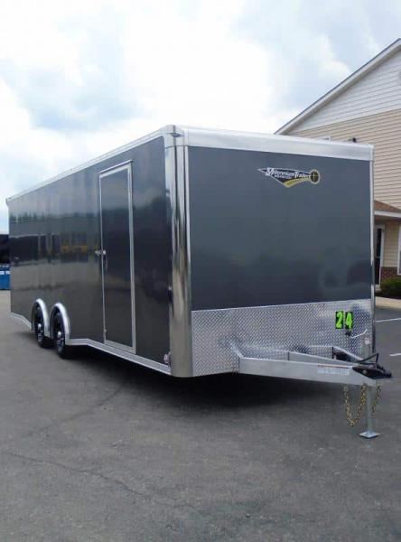 Enclosed Car Trailer Aluminum Frame 2023 24' w/Wing & Spread Axles ...