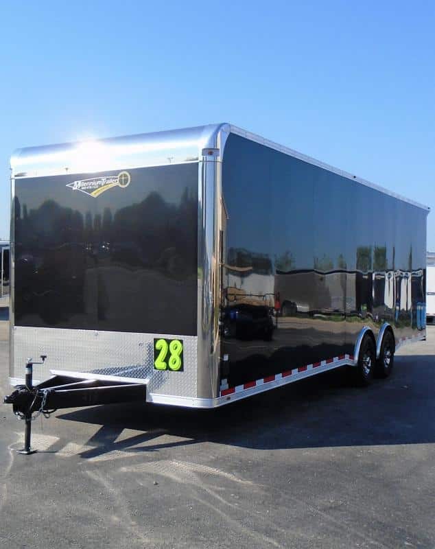 Enclosed Car Trailer 28' 12 inches Extra High Finished Interior ...