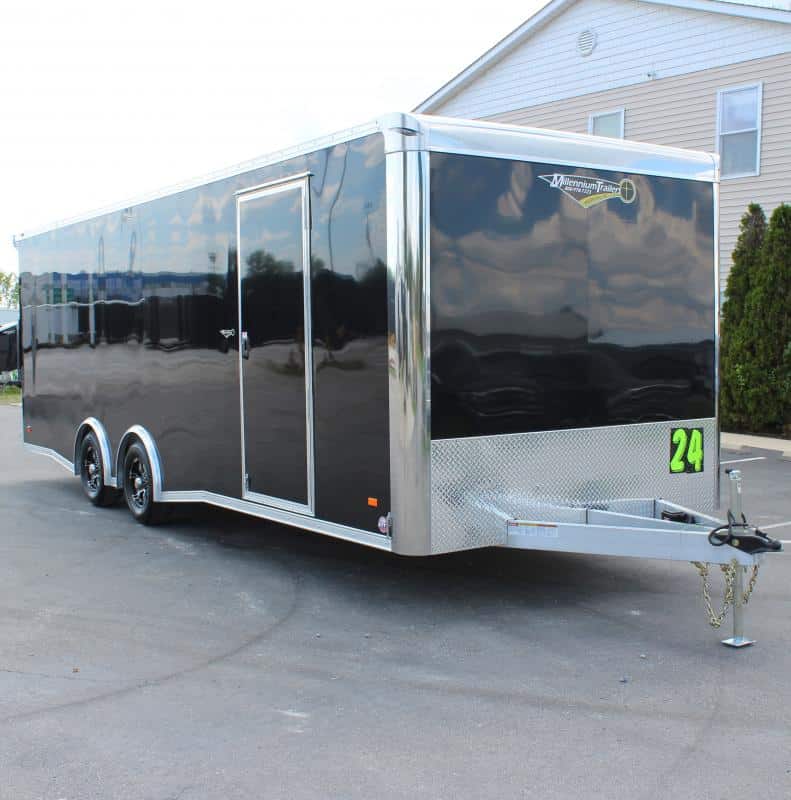 Enclosed Car Trailer Aluminum Frame 2023 24' Finished Interior ...