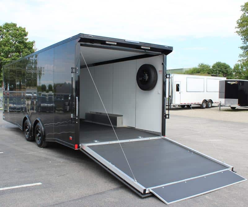 Enclosed Car Trailer Aluminum Frame 2023 24' w/Finished Interior ...