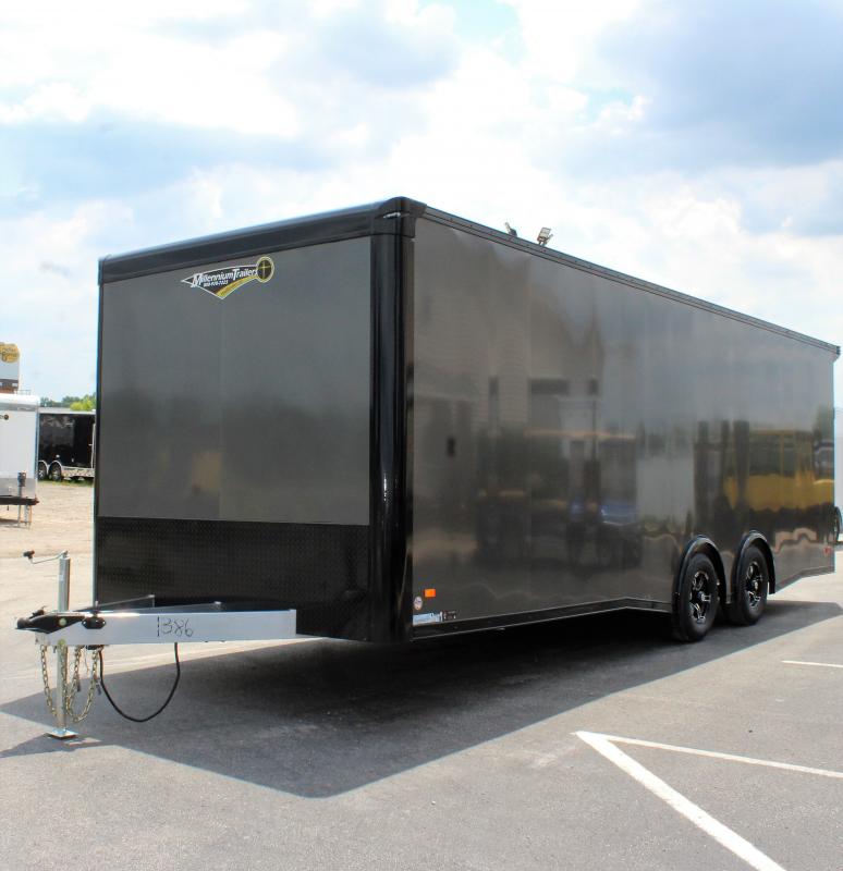 Enclosed Car Trailer Aluminum Frame 2023 24' w/Finished Interior ...