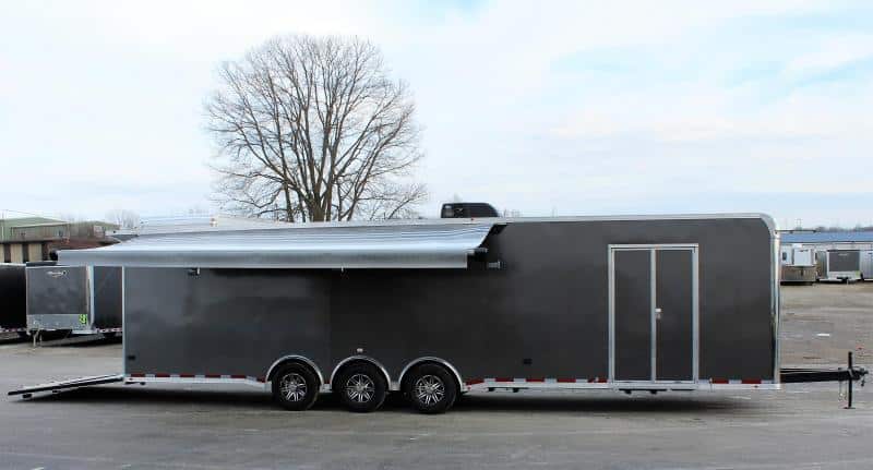 Enclosed Car Trailer Full Bathroom 2023 34' w/Electric Awning & A/C ...