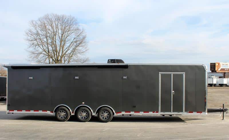 Enclosed Car Trailer Full Bathroom 2023 34' w/Electric Awning & A/C Super Sharp - Millennium ...
