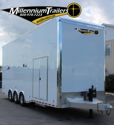 Enclosed Stacker Trailer 2023 28' Aluminum Edge 16' Lift & Loaded Out ...