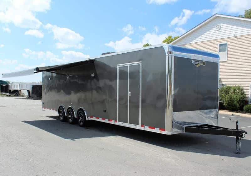 Enclosed Race Trailer with Bathroom 34Ft, Good Race Trailer