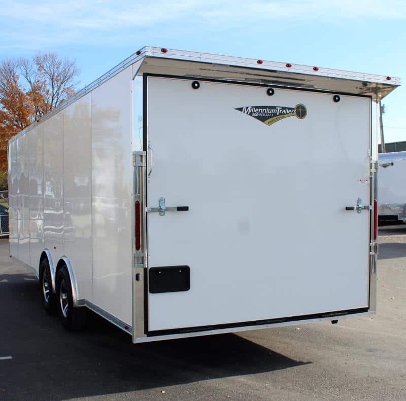 Enclosed Car Trailers For Sale 2023 24' Spread Axles Rear Wing Finished ...