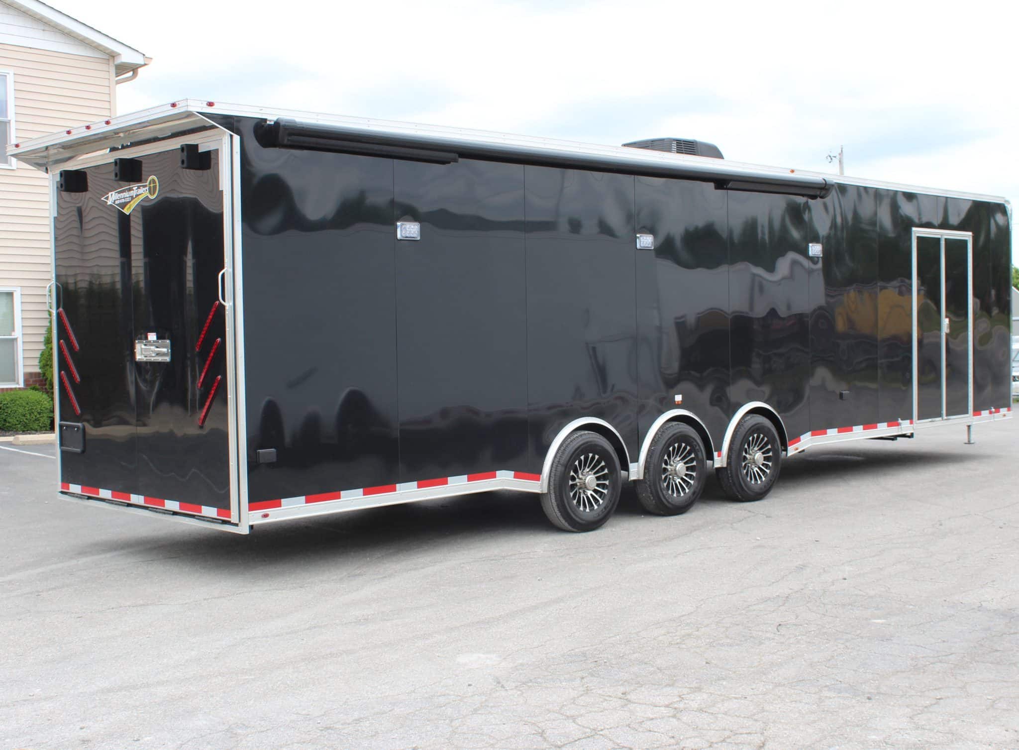 Enclosed Car Trailers For Sale 2023 34' Bathroom Pkg. A/C & Finished ...