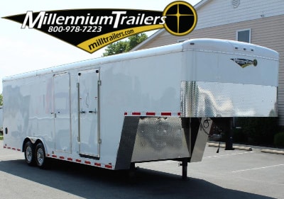 Enclosed Gooseneck Trailers 30' GN, Side Ramp Door/Alum Wheels/2/7K ...