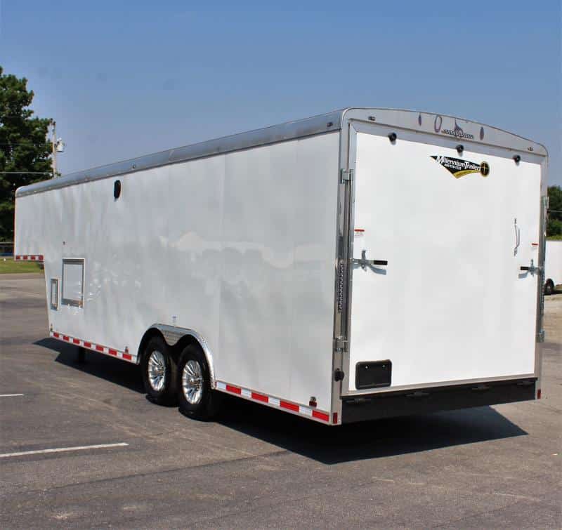 Enclosed Gooseneck Trailers 30' GN, Side Ramp Door/Alum Wheels/2/7K ...