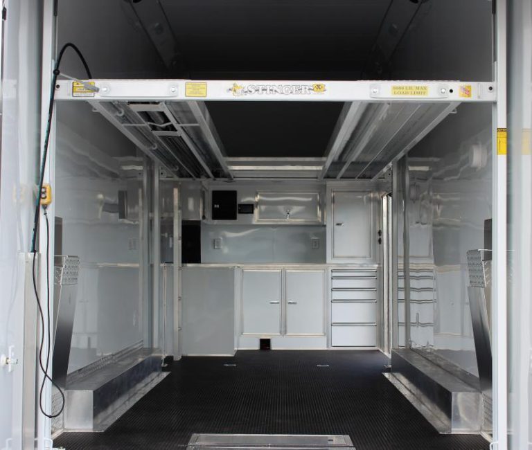 Enclosed Stacker Trailer 2024 28' Aluminum Edge 16' Lift & Loaded Out ...