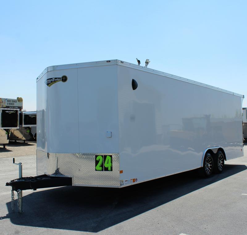 Enclosed Car Hauler 2024 24' Finished Interior w/Cabinets & Rear Wing ...