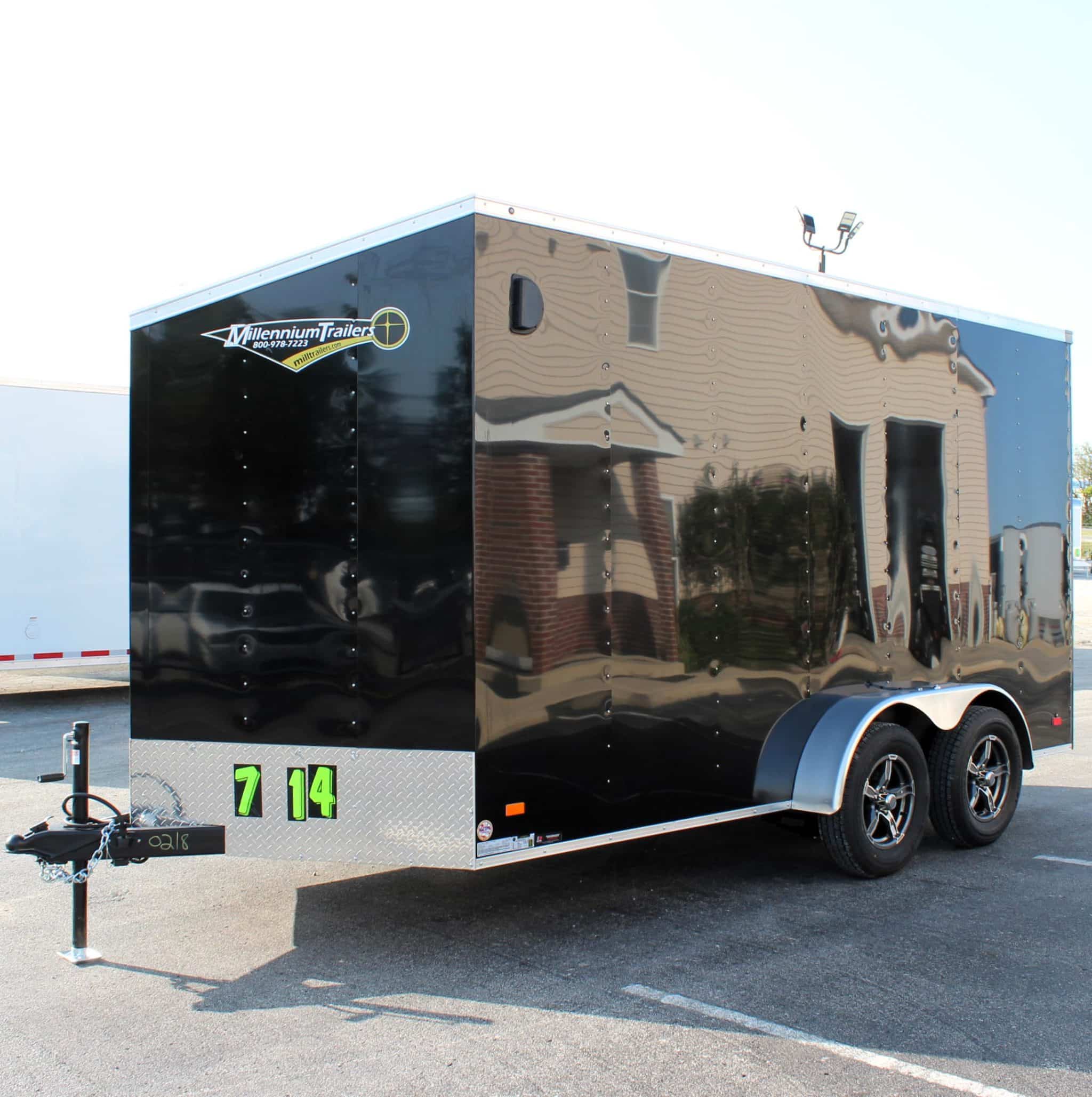 Enclosed Cargo Trailer 2025 7' X 14' w/V-Nose & 7' Interior #0218 ...