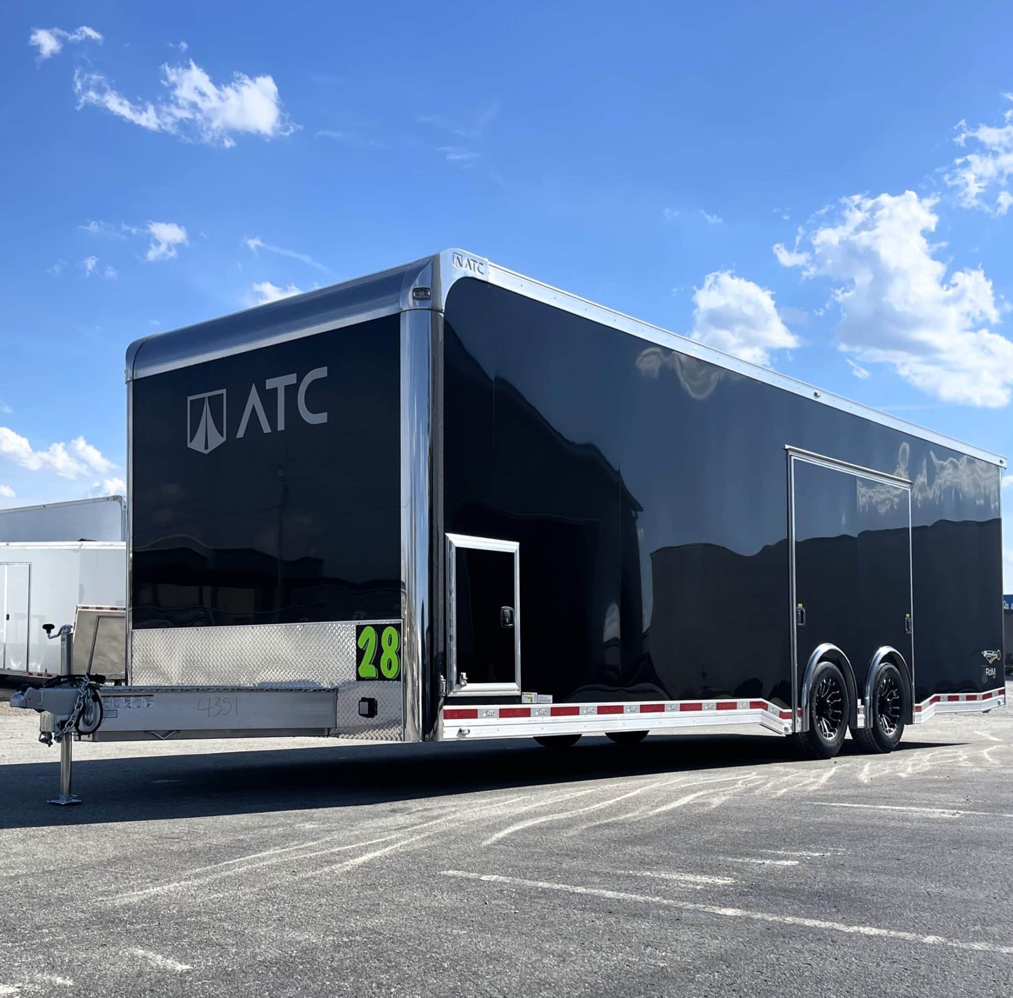 Enclosed ATC Car Trailer 2025 28' Aluminum ROM 550 Large Escape Door ...